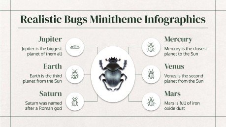 Realistic Bugs Minitheme Infographics Template