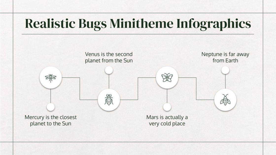 Realistic Bugs Minitheme Infographics Template