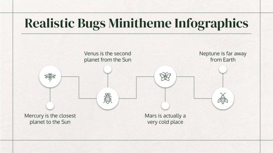 Realistic Bugs Minitheme Infographics Template