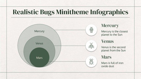 Infografías para minitema de insectos con diseño realista