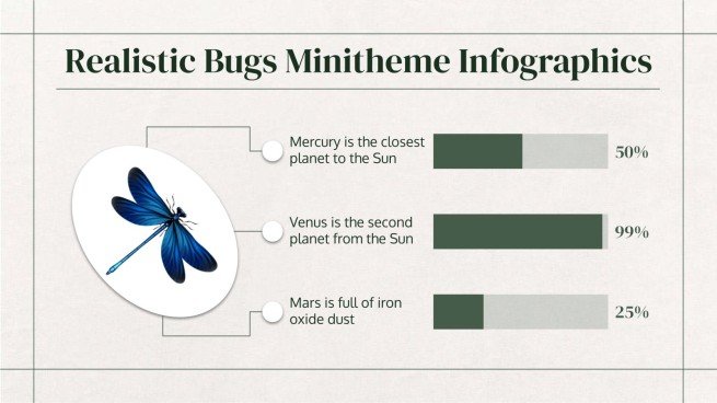 Infografías para minitema de insectos con diseño realista