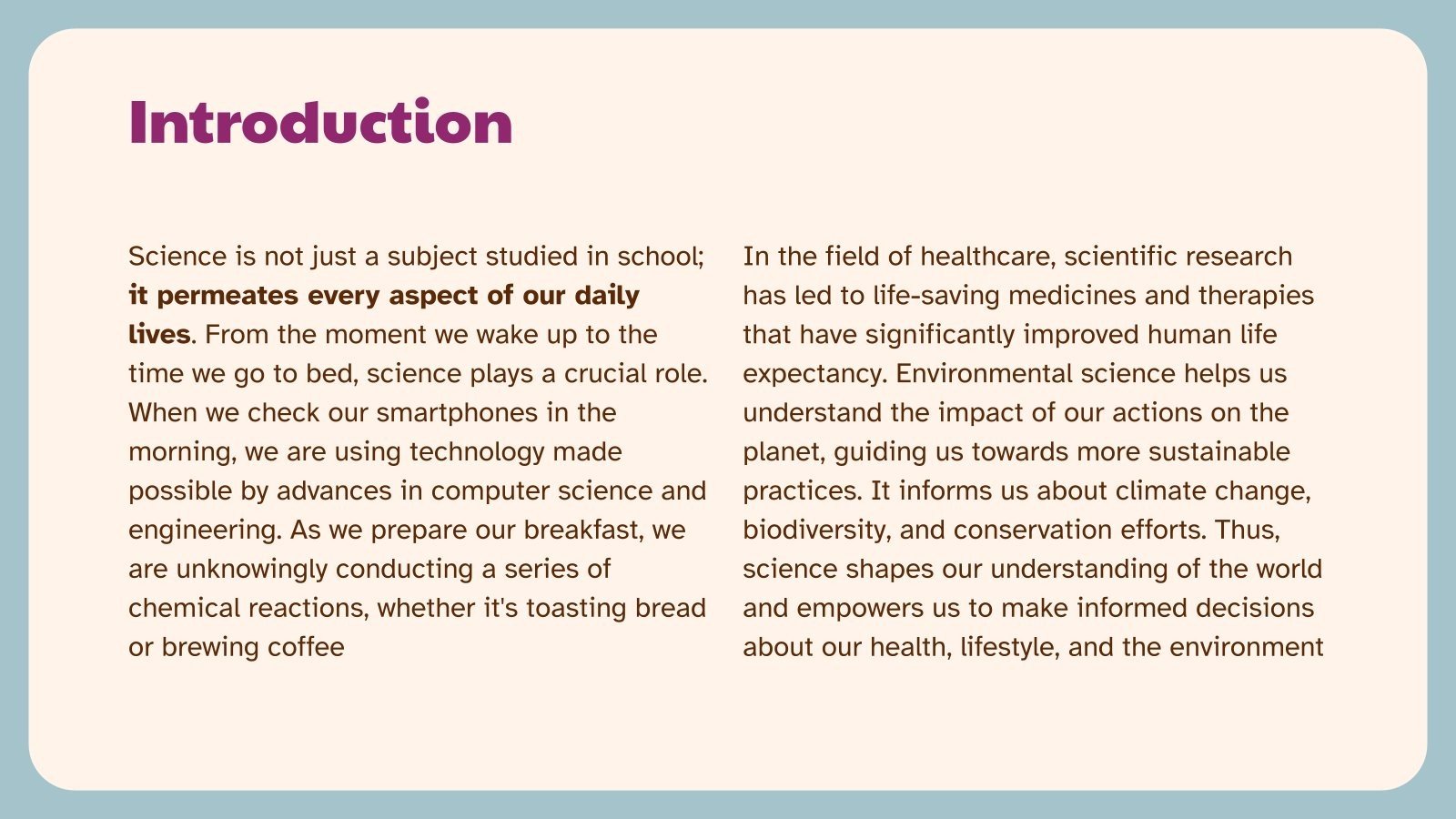 Human Growth and Development - 7th Grade Presentation