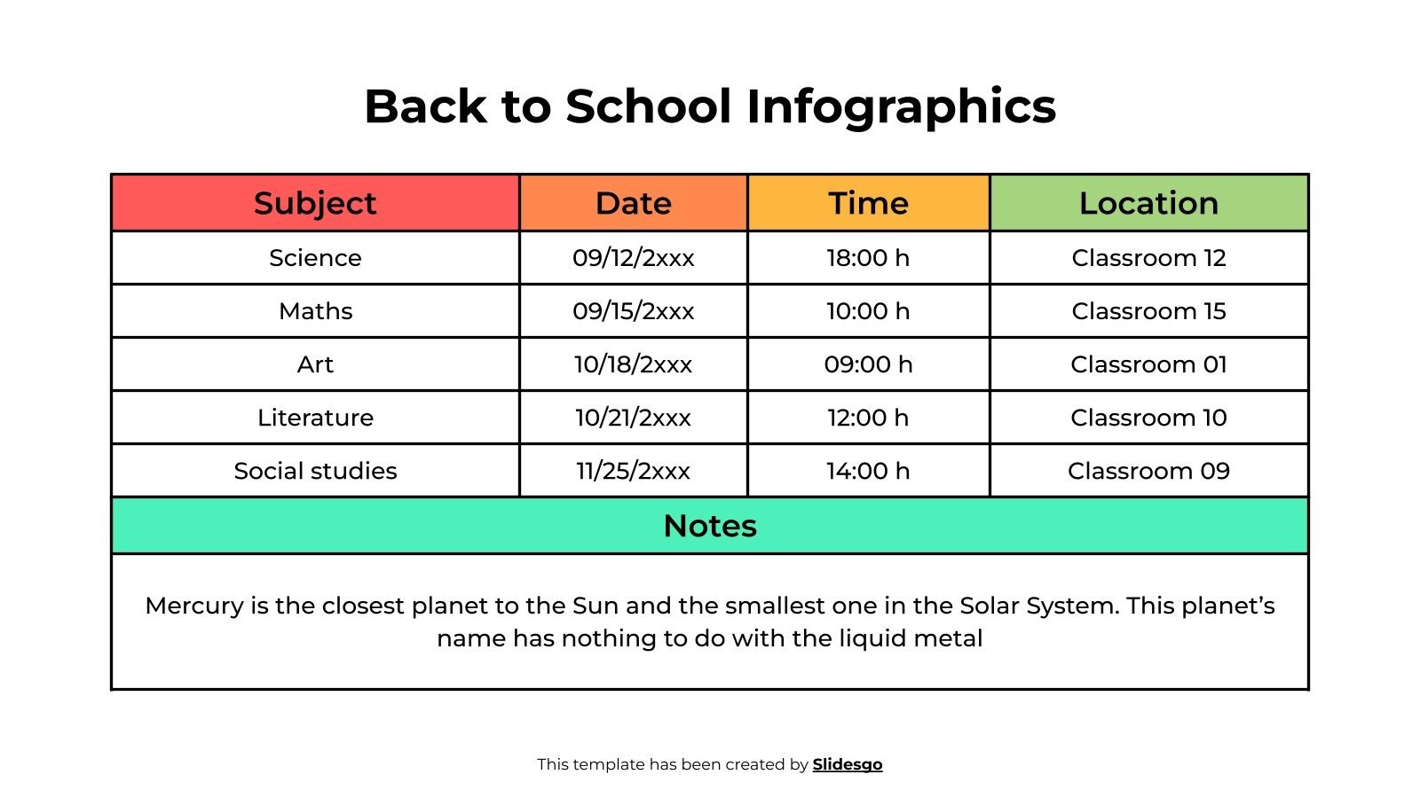 Back to School Infographics Template