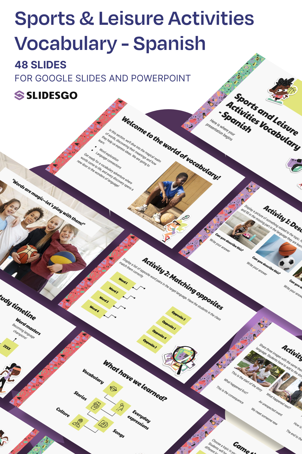 Sports and Leisure Activities Vocabulary - 5th Grade