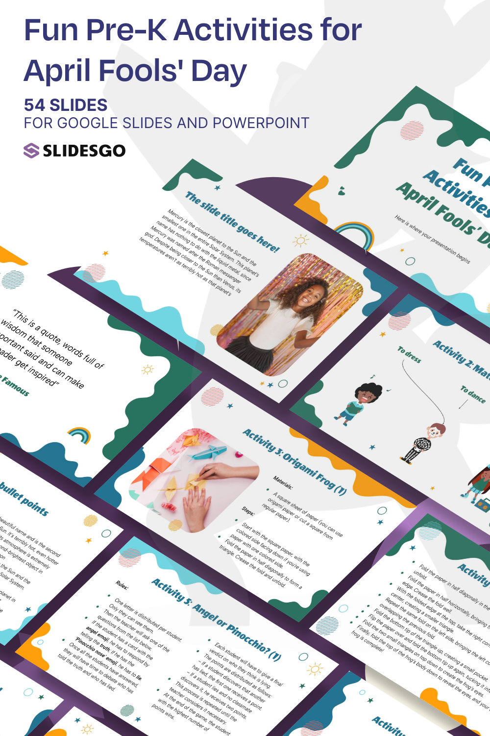 Fun Pre-K Activities for April Fools' Day Presentation