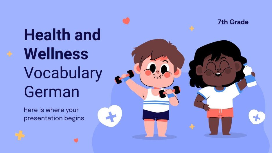 Health and Wellness Vocabulary - German - 7th Grade