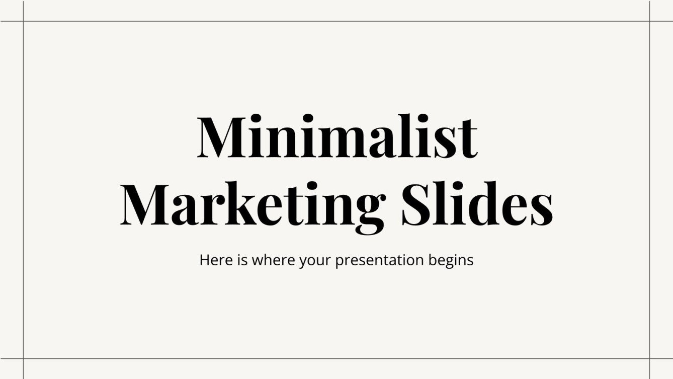 Minimalist Marketing Slides Presentation