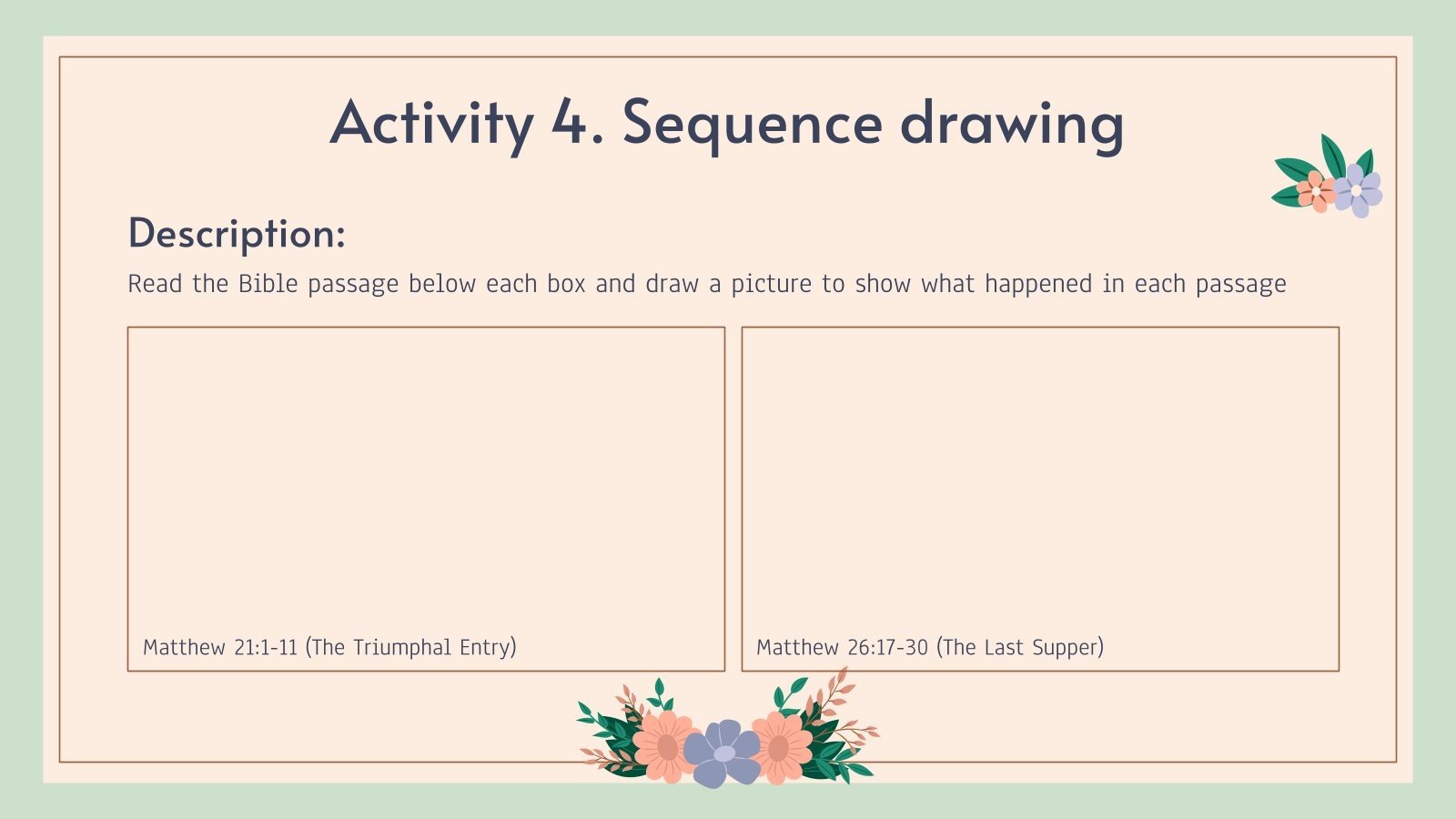 Holy Week Activities for Middle School Presentation