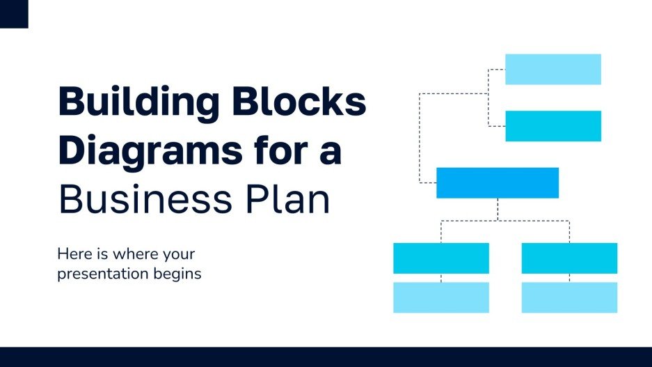 Building Blocks Diagrams for a Business Plan Presentation