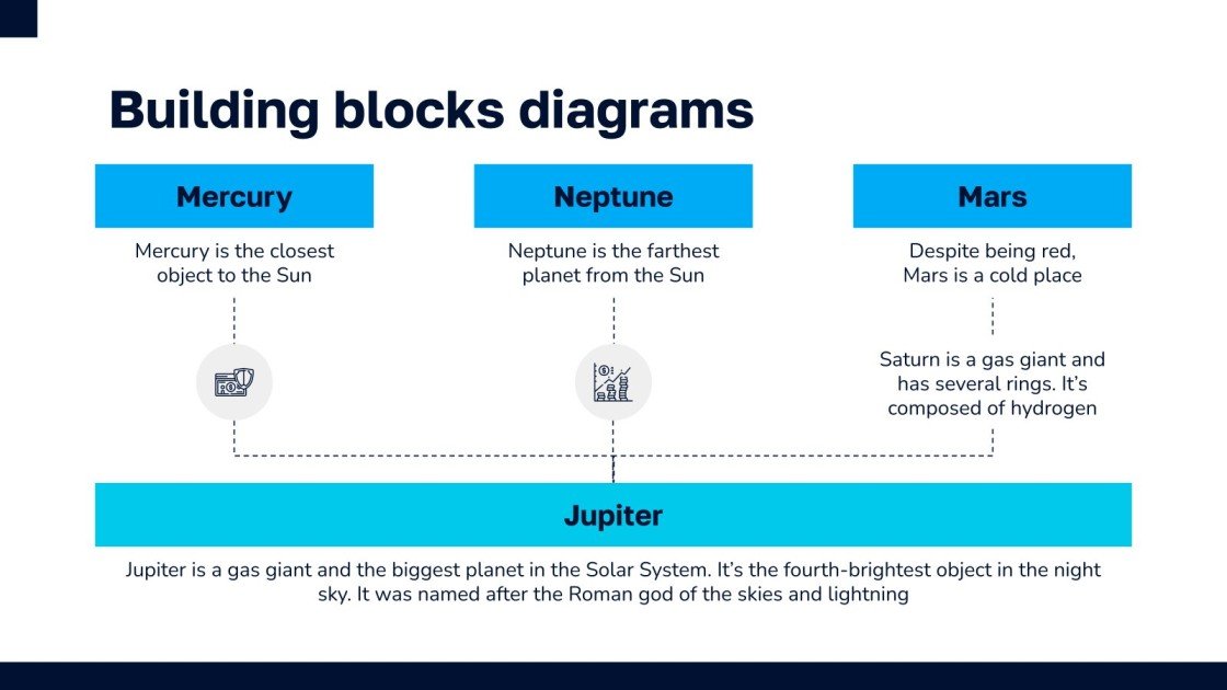 Building Blocks Diagrams for a Business Plan Presentation