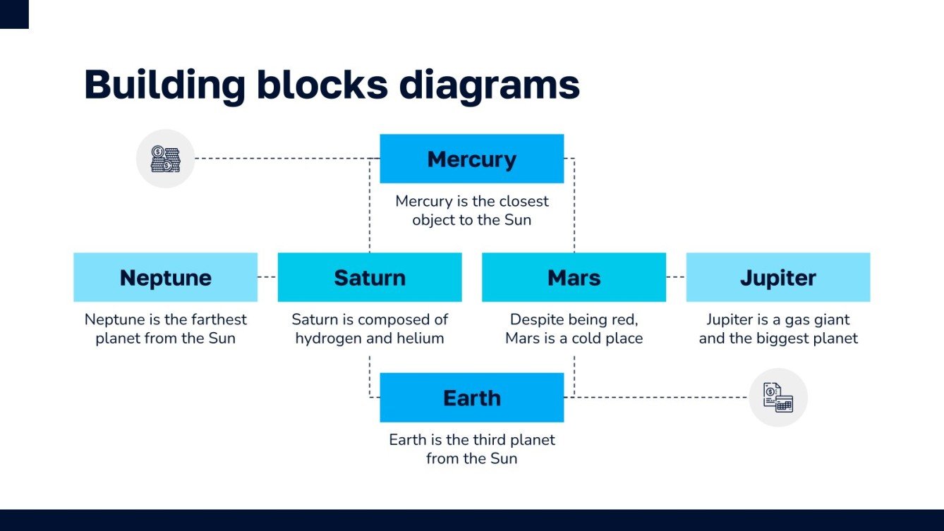 Building Blocks Diagrams for a Business Plan Presentation
