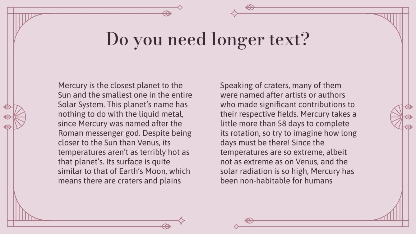 Aesthetic Goals Setting for the Spring Presentation