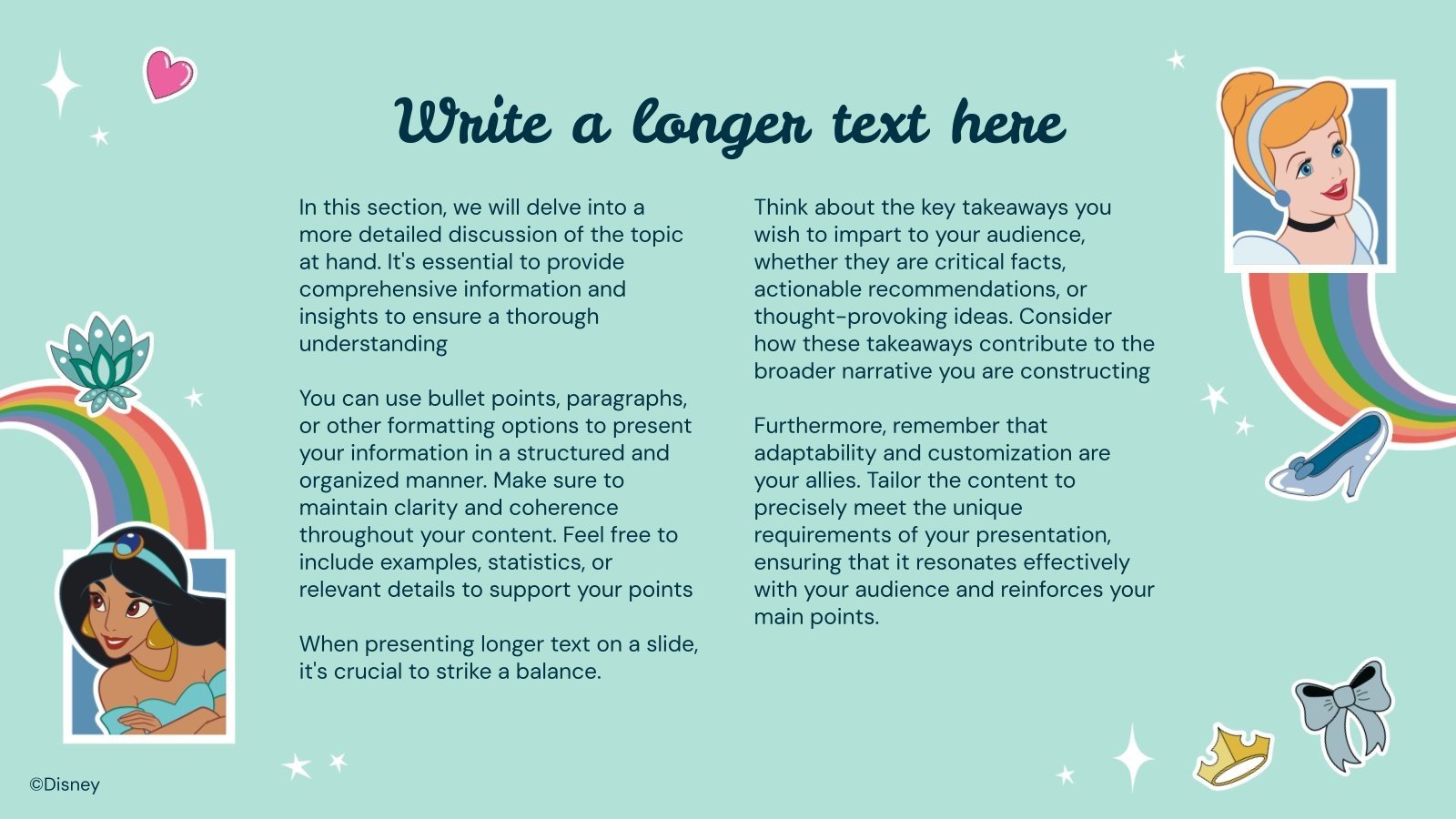 Présentation Princesse Disney