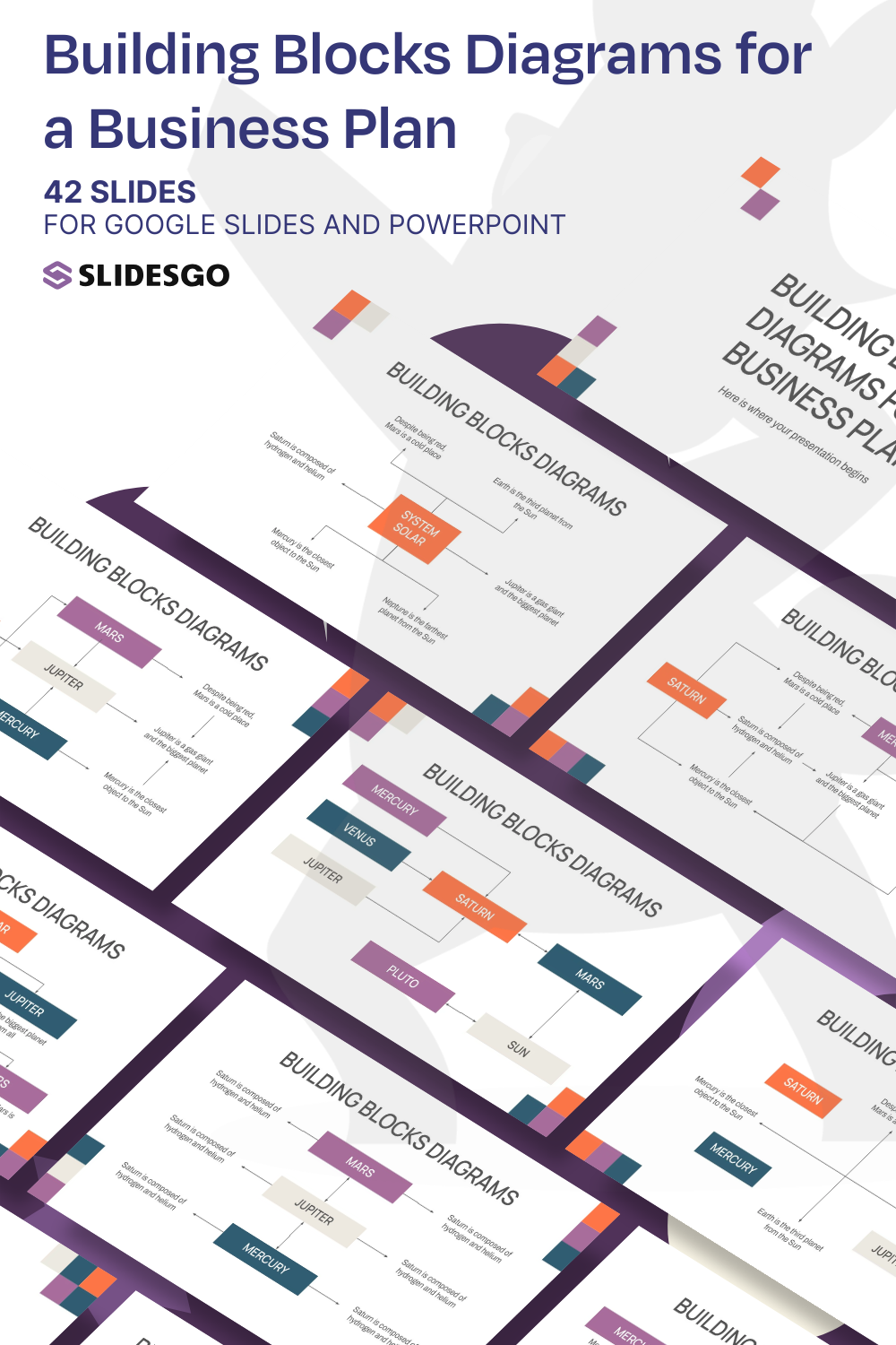 Building Blocks Diagrams for a Business Plan Presentation