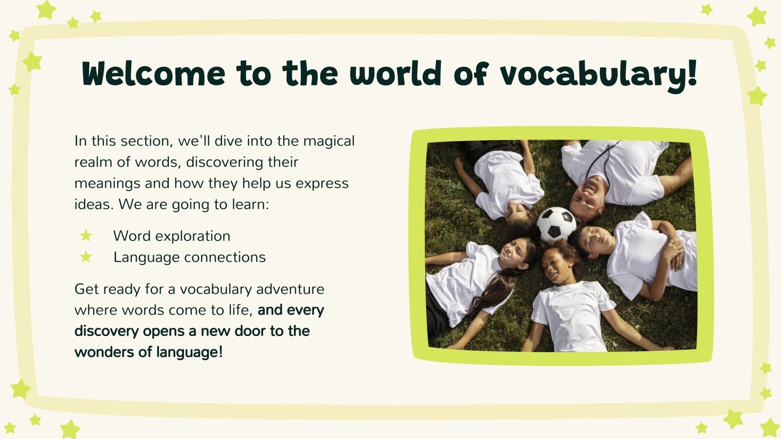 Sports and Leisure Activities Vocabulary - 4th Grade