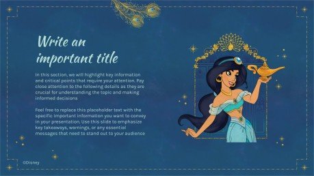 Aladdin, Jasmine Presentation