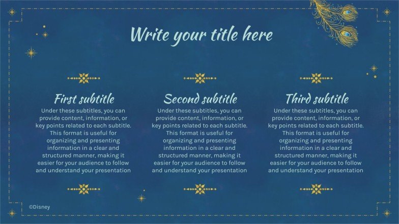 Aladdin, Jasmine Presentation