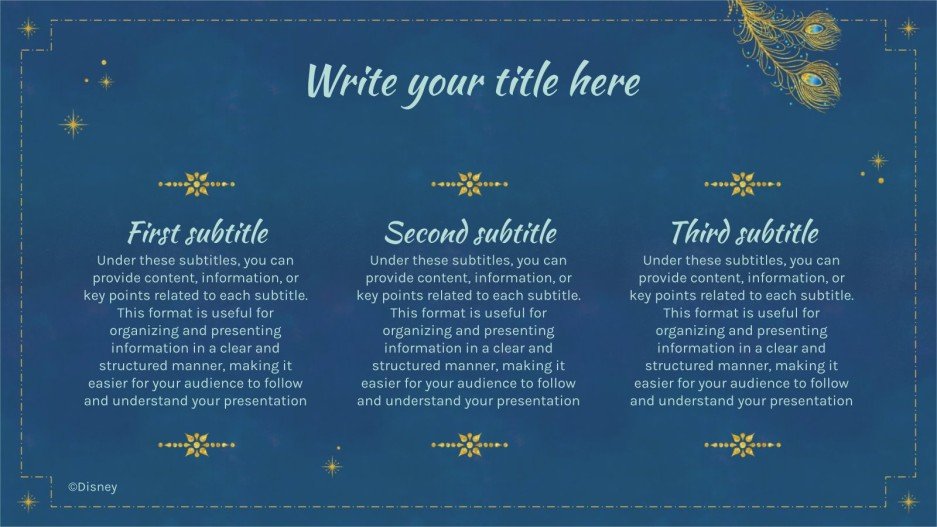 Aladdin, Jasmine Presentation