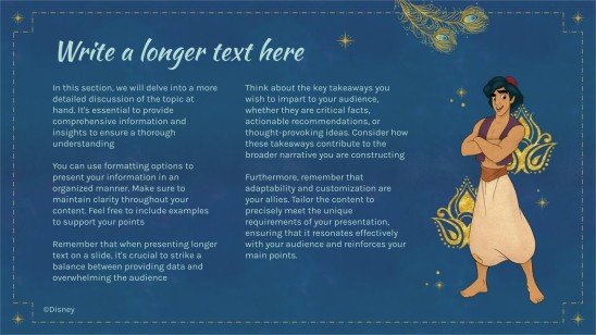 Aladdin, Jasmine Presentation