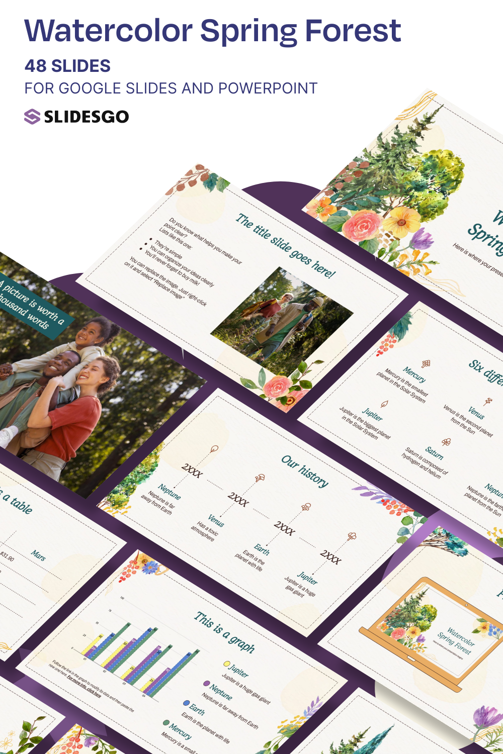 Watercolor Spring Forest Presentation