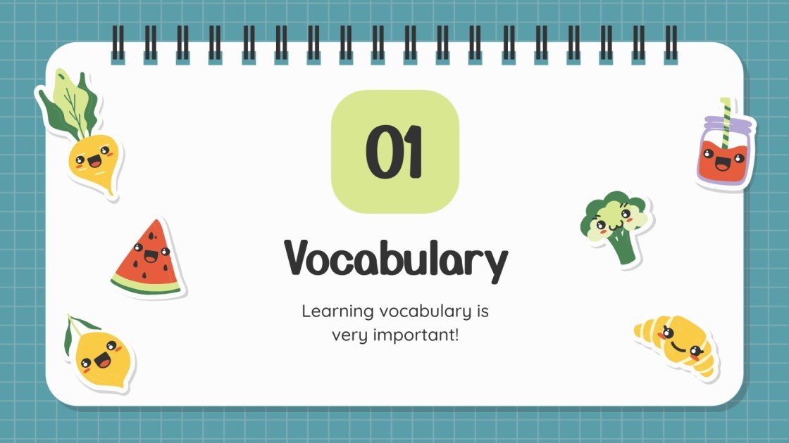 Food and Drink Vocabulary - Spanish - 1st Grade Presentation