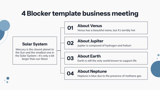 4 Blocker Template Business Meeting Presentation