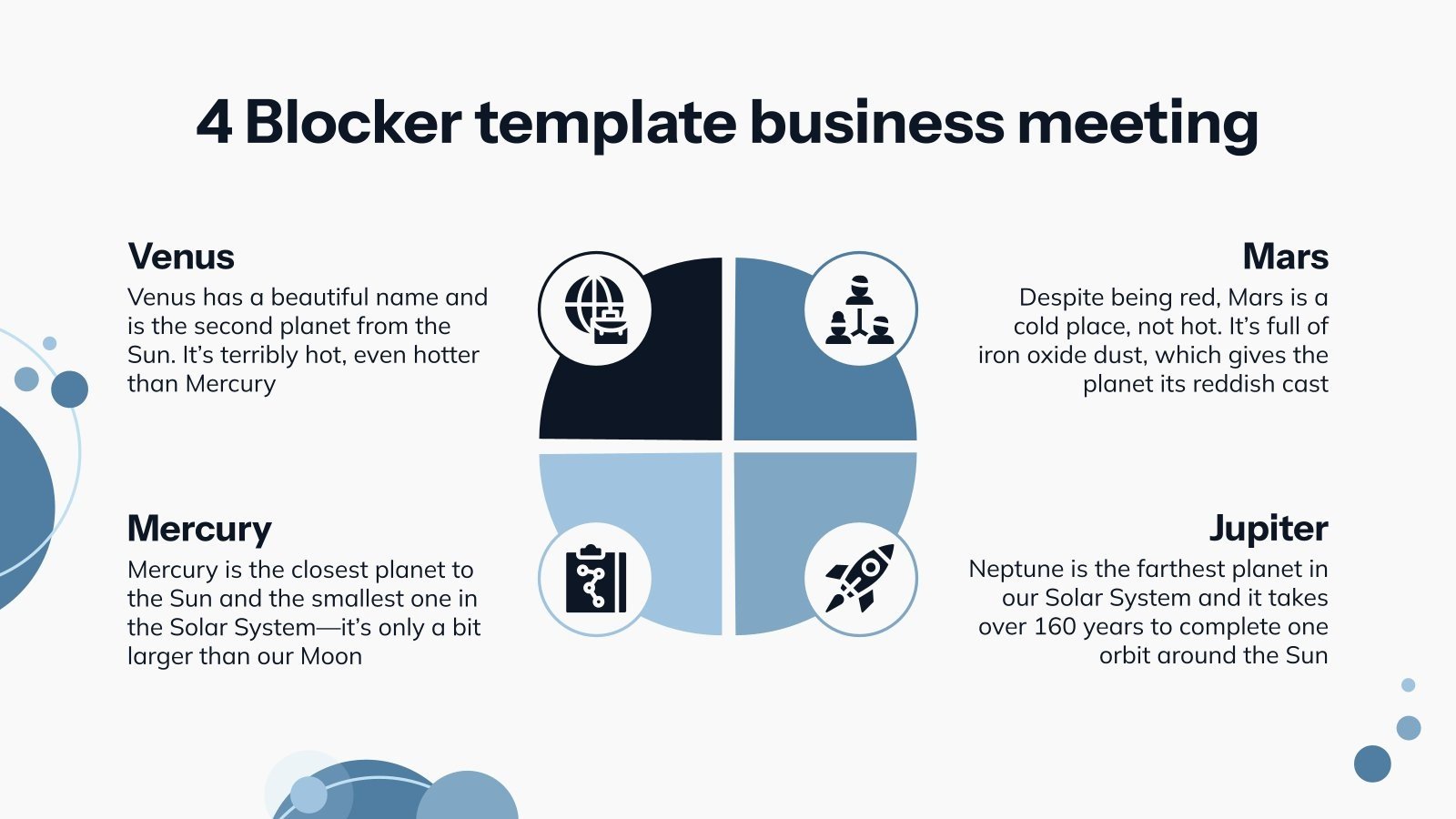 4 Blocker Template Business Meeting Presentation
