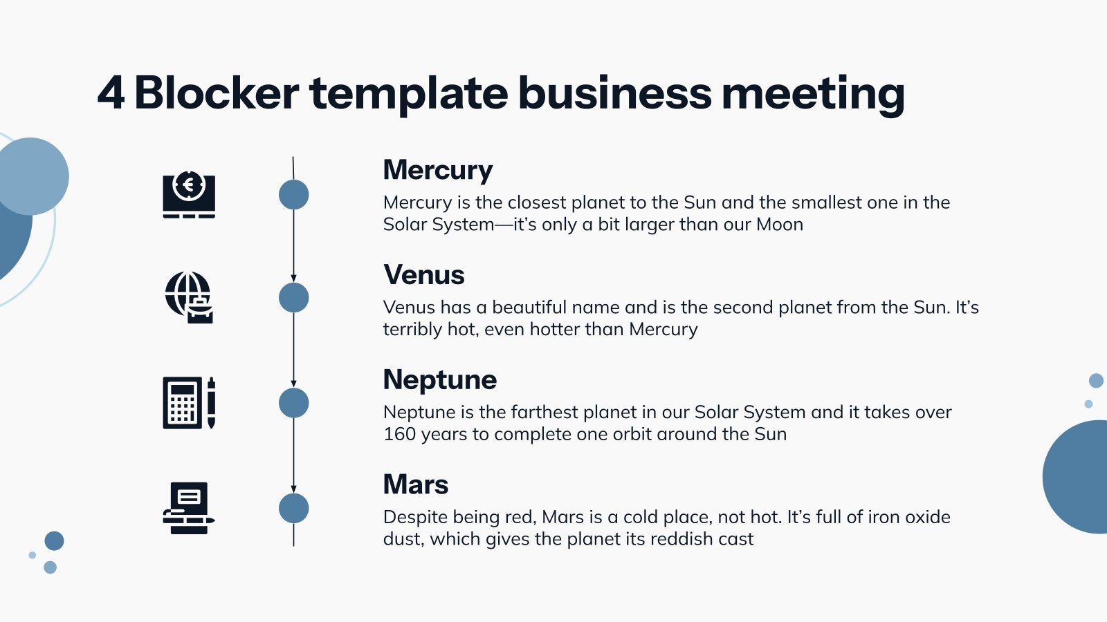 4 Blocker Template Business Meeting Presentation