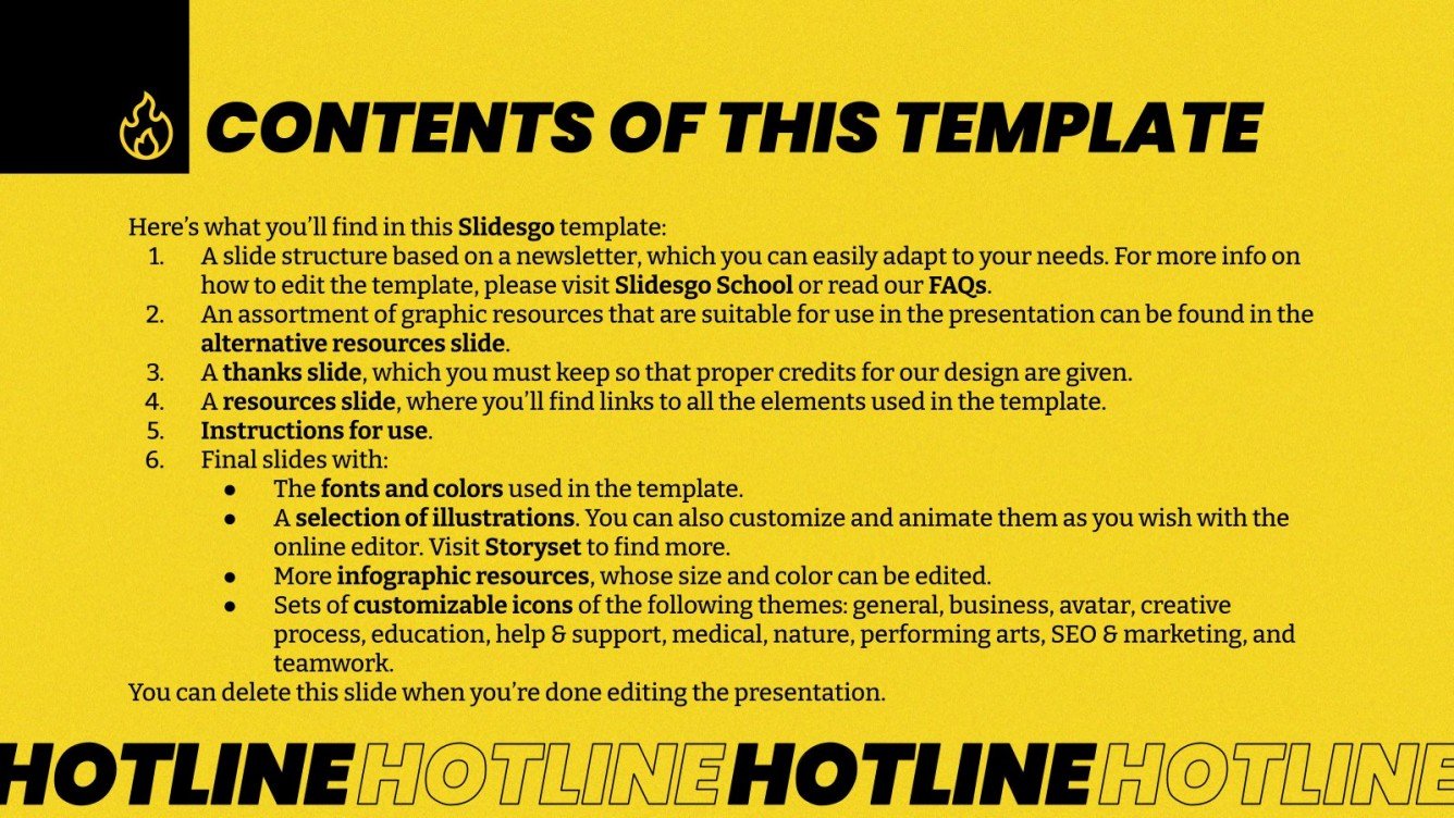 Hotline Newsletter | Google Slides and PowerPoint template
