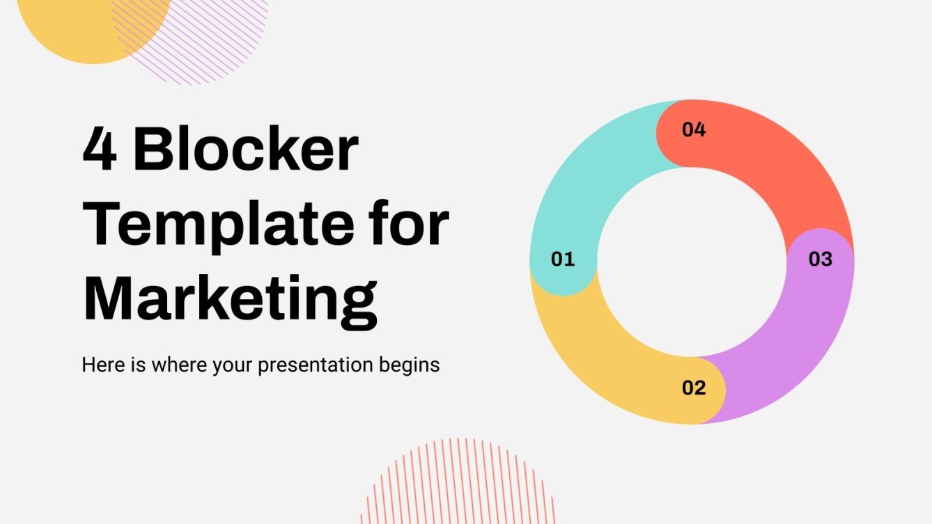 4 Blocker Template for Marketing Presentation