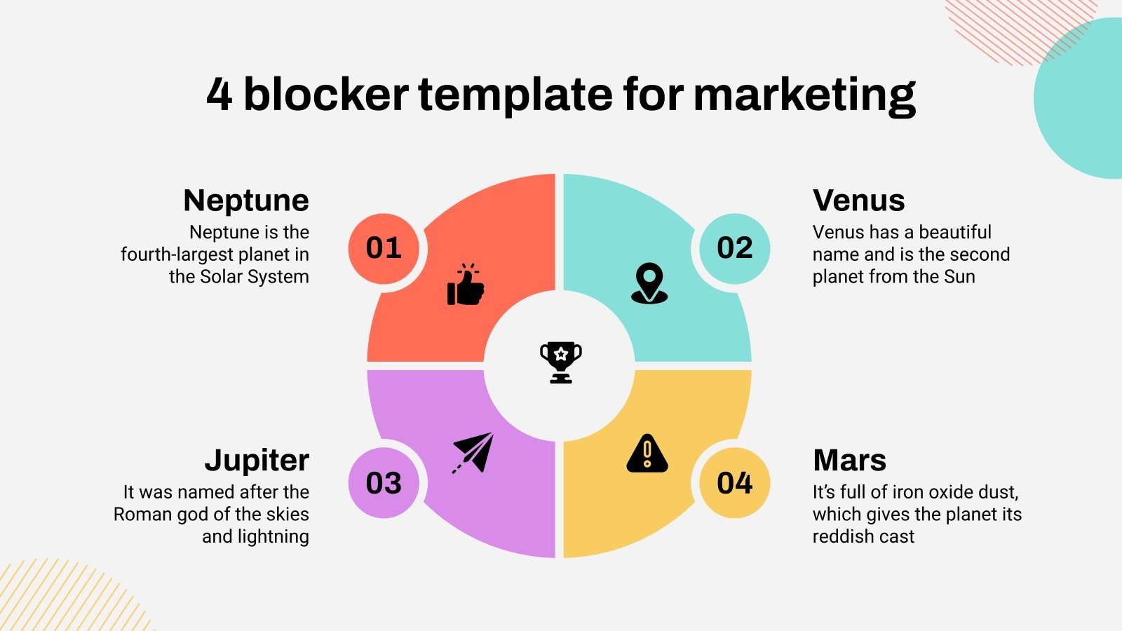 4 Blocker Template for Marketing Presentation