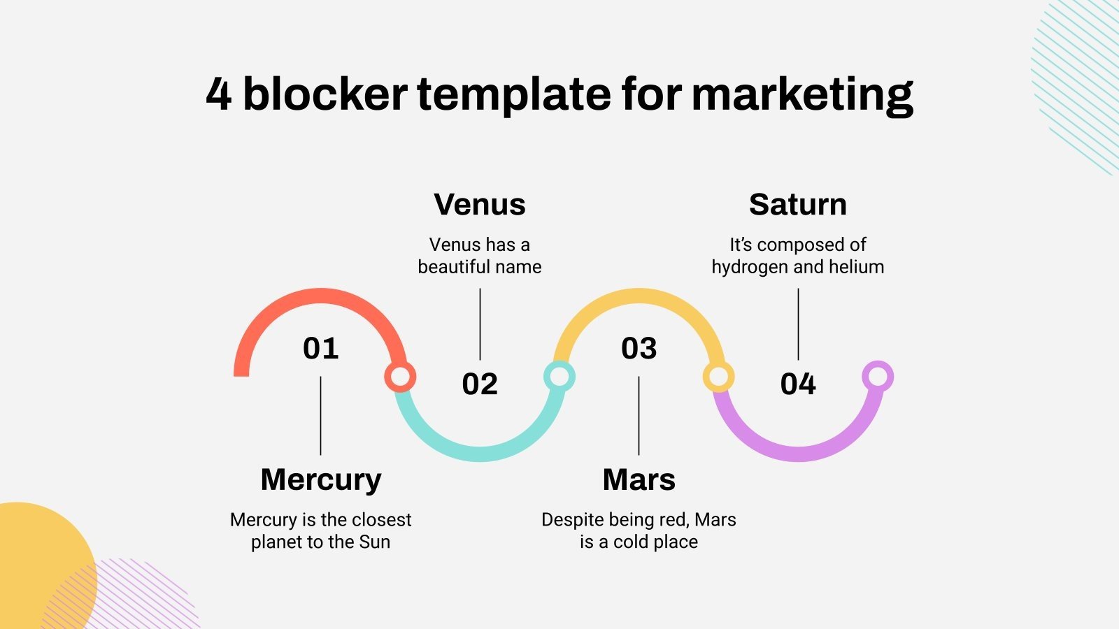 4 Blocker Template for Marketing Presentation