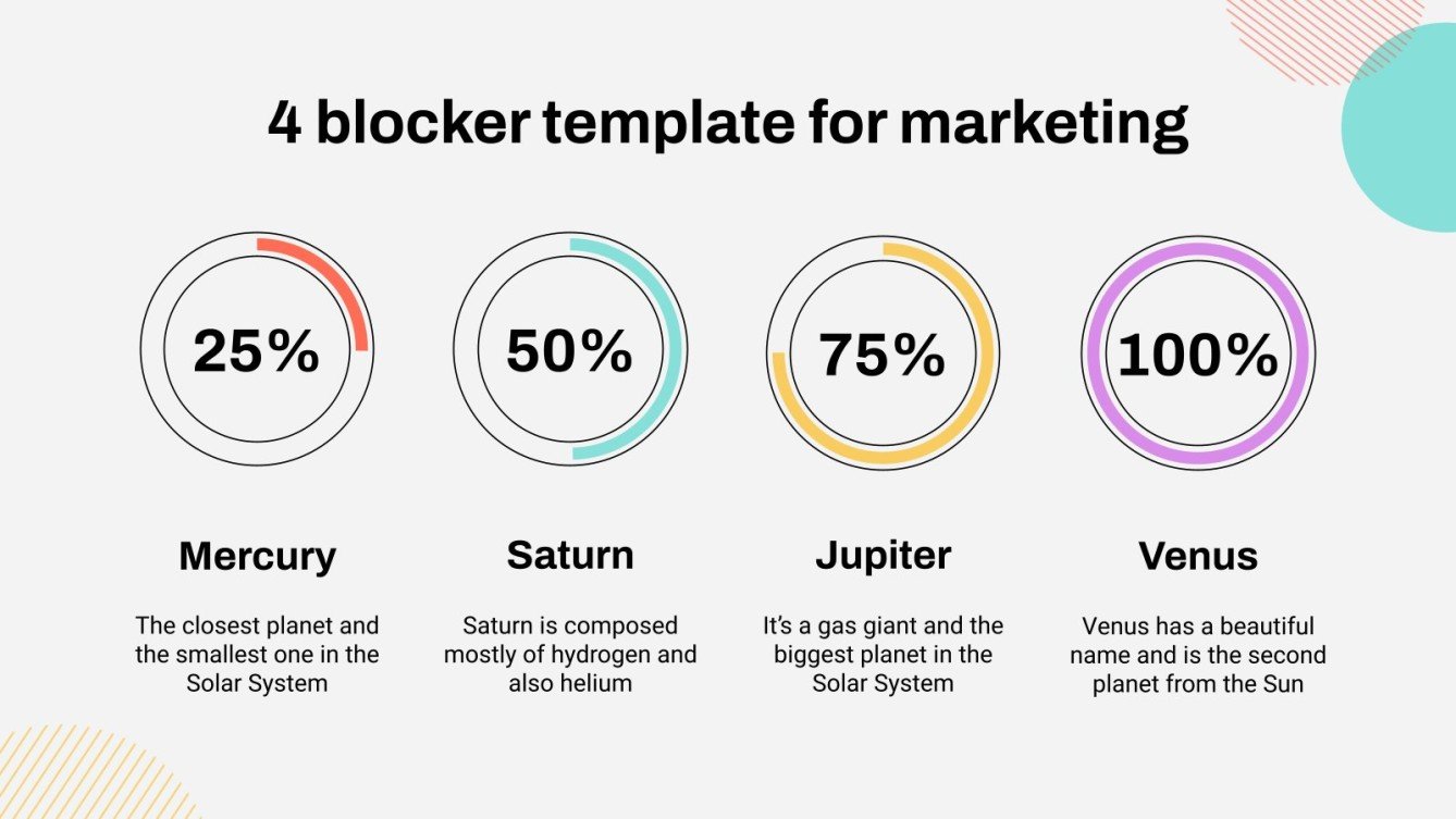 4 Blocker Template for Marketing Presentation