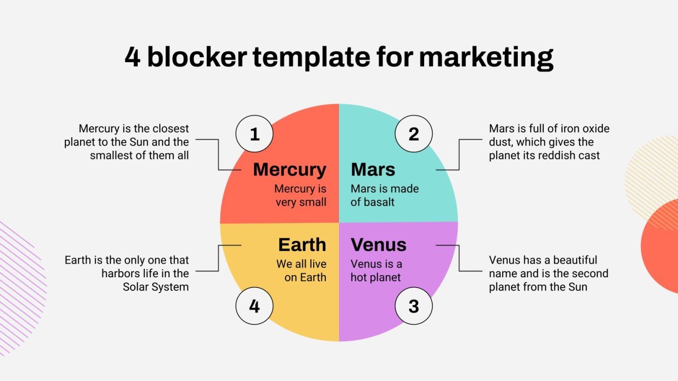 4 Blocker Template for Marketing Presentation