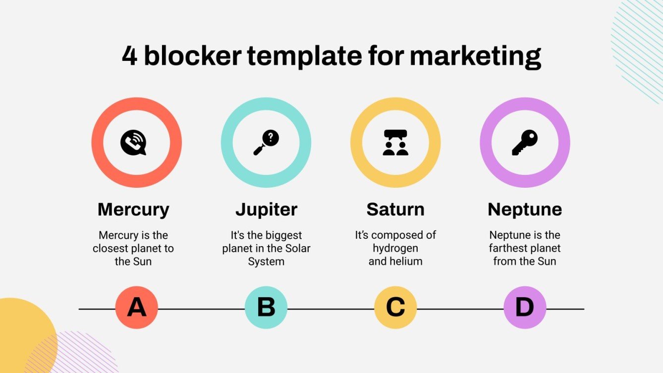 4 Blocker Template for Marketing Presentation