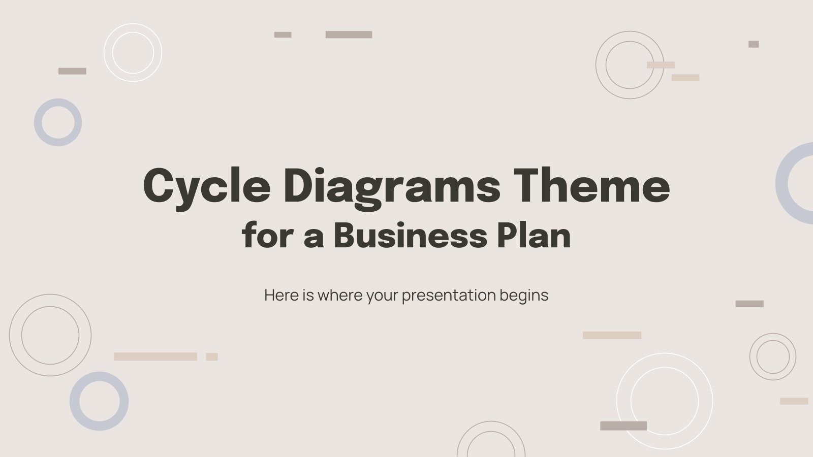 Cycle Diagrams Theme for a Business Plan Presentation