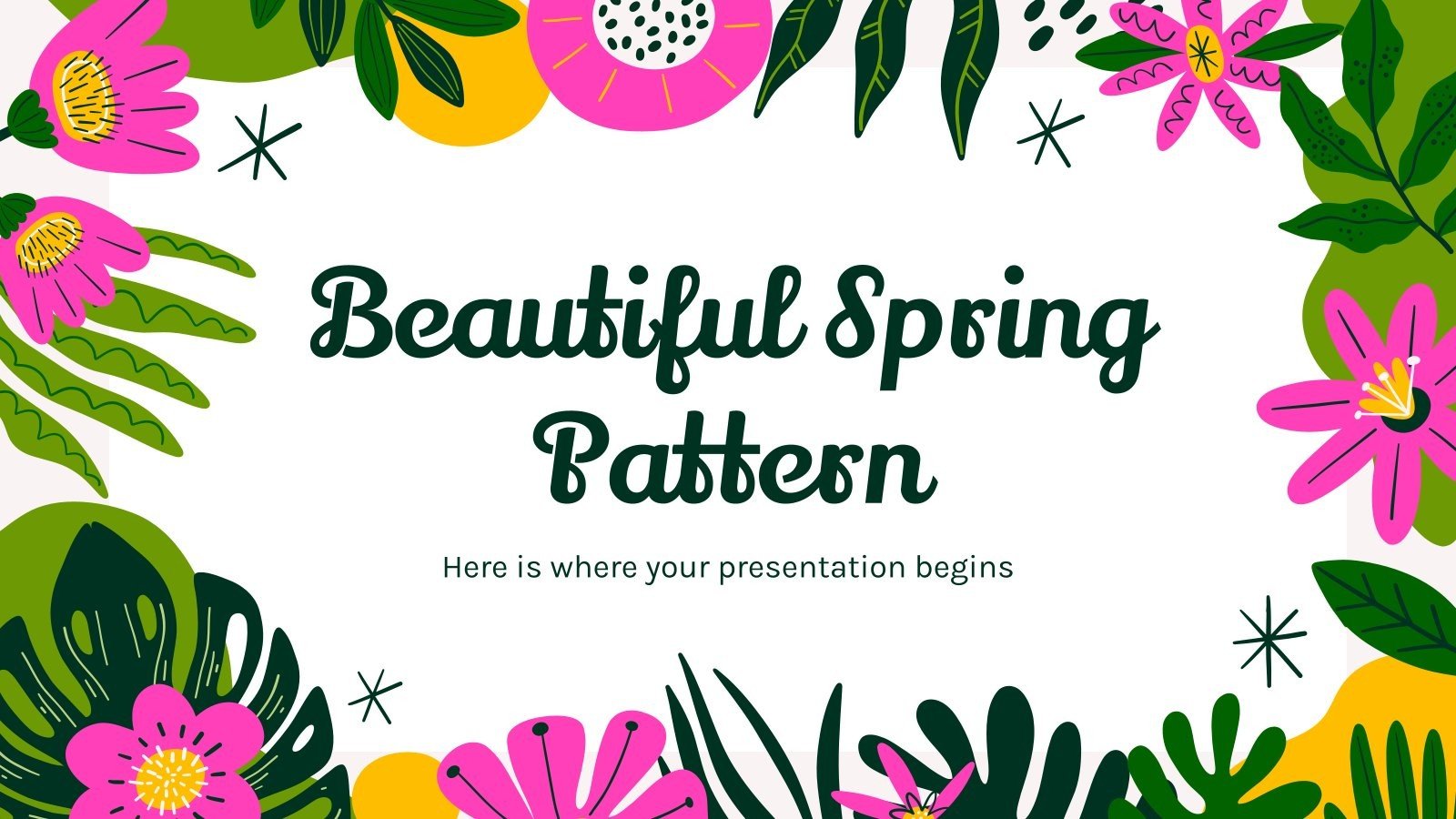 Beautiful Spring Pattern Presentation