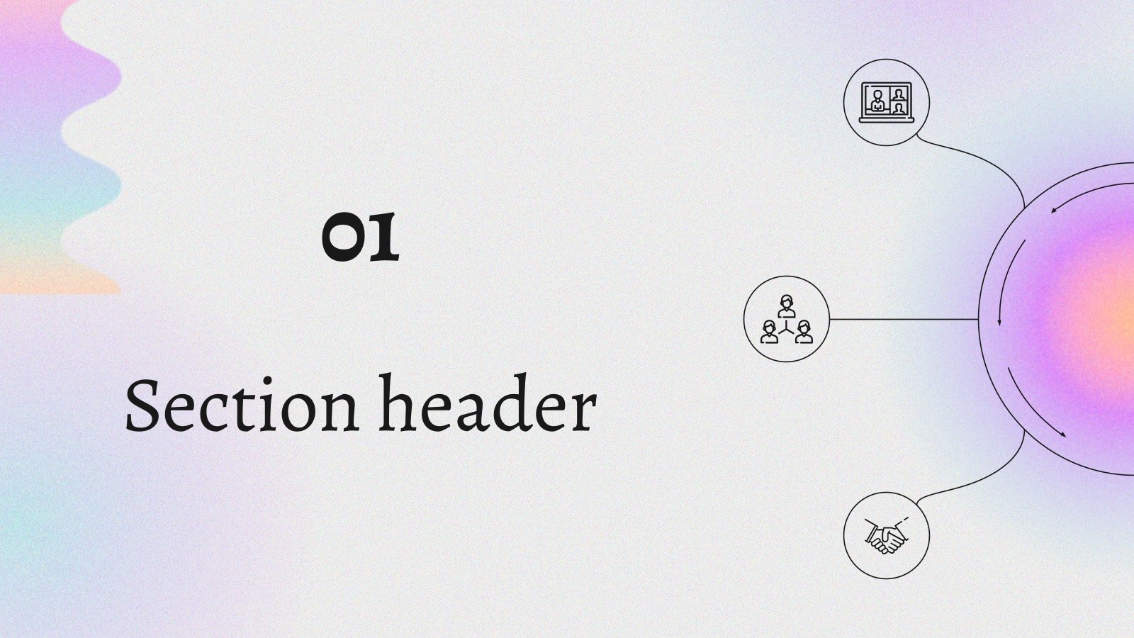 Cycle Diagrams Theme for a Business Meeting Presentation