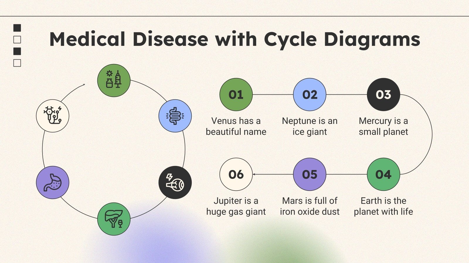 Medical Disease Explained With Cycle Diagrams Presentation