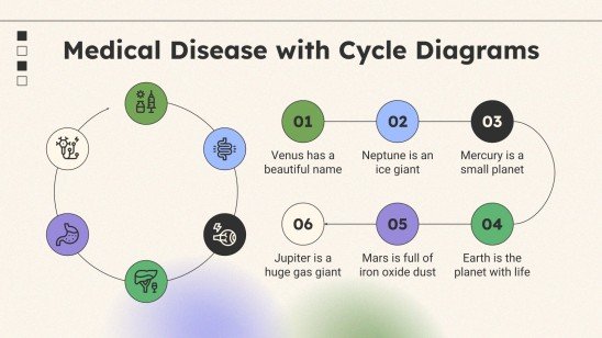 Medical Disease Explained With Cycle Diagrams Presentation