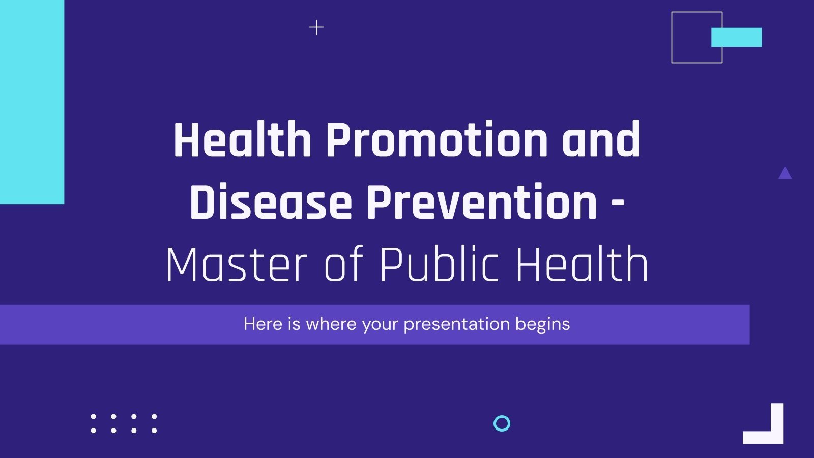 Health Promotion and Disease Prevention - Master
