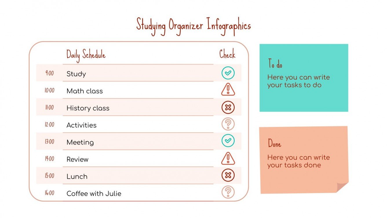 Studying Organizer Infographics | Google Slides & PPT template