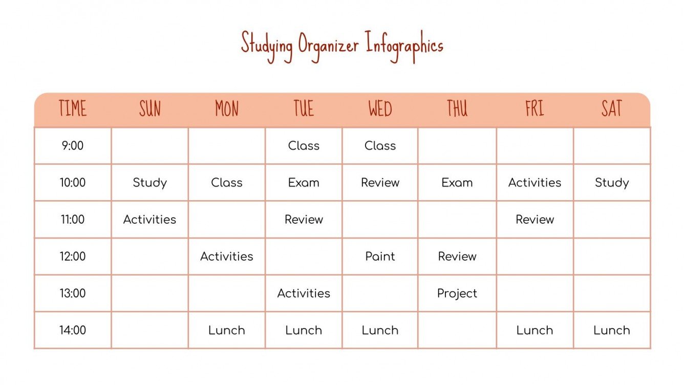 Studying Organizer Infographics | Google Slides & PPT template
