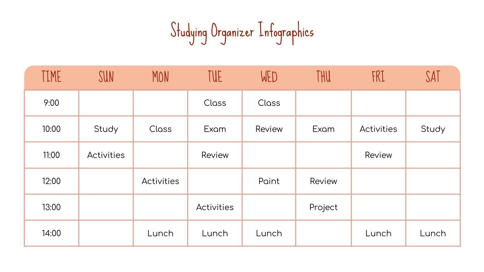 Studying Organizer Infographics | Google Slides & PPT template