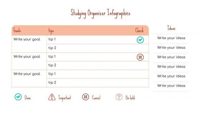 Studying Organizer Infographics | Google Slides & PPT template