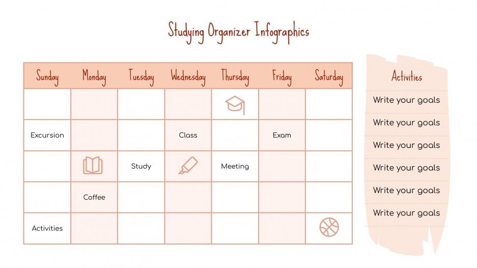 Studying Organizer Infographics | Google Slides & PPT template