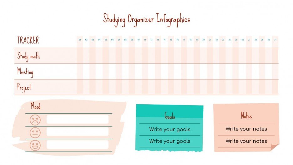Studying Organizer Infographics | Google Slides & PPT template