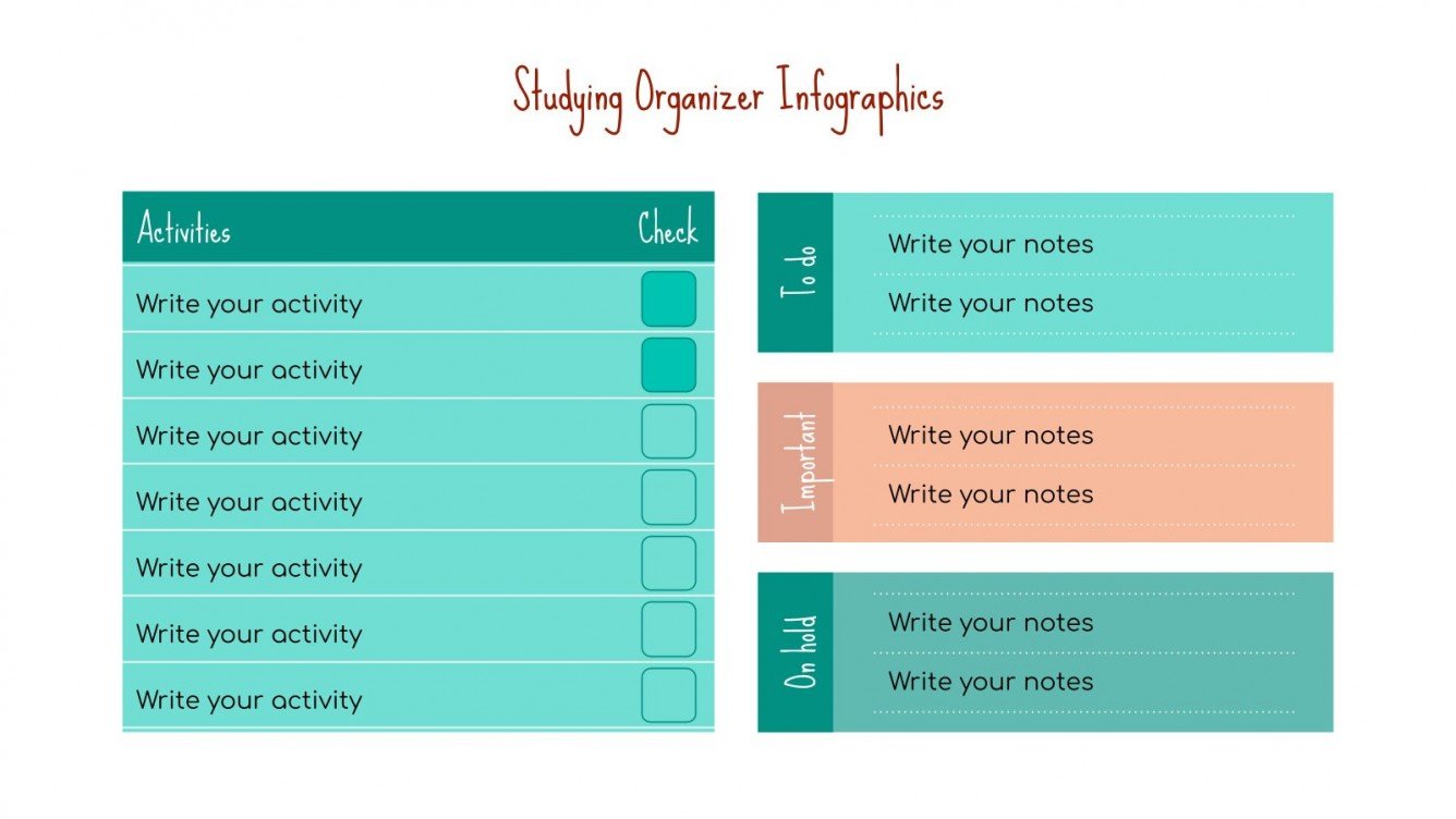 Studying Organizer Infographics | Google Slides & PPT template