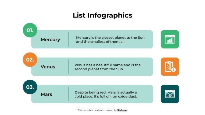 List Infographics Template