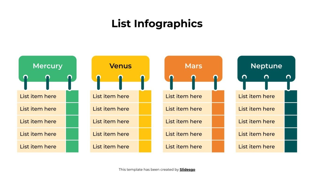 List Infographics Template